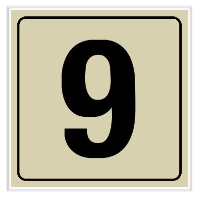 9 - Engraved Door Number Signs | Seton