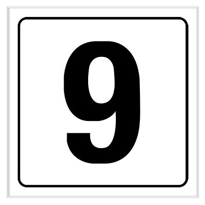 9 - Engraved Door Number Signs | Seton