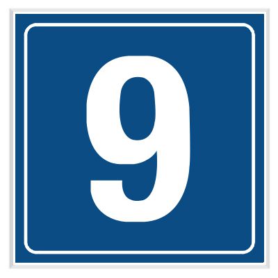 9 - Engraved Door Number Signs | Emedco