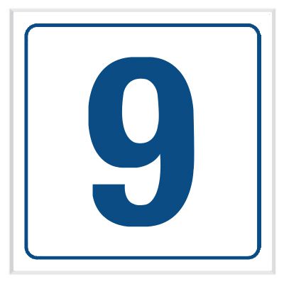 9 - Engraved Door Number Signs | Seton