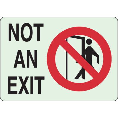 Luminous Exit and Path Marker Signs - Not An Exit Sign | Seton