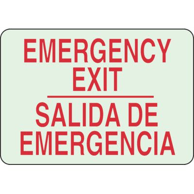 Emergency Exit Signs Spanish