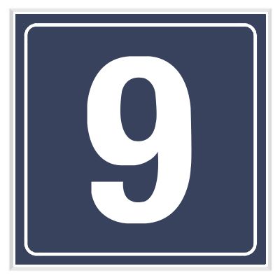 9 - Engraved Door Number Signs | Emedco