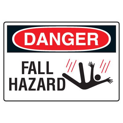 Danger Fall Hazard Sign | Seton Canada | Seton.ca