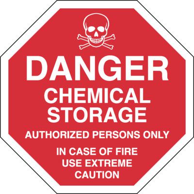 Danger Chemical Storage - Chemical Warning Sign | Seton | Seton