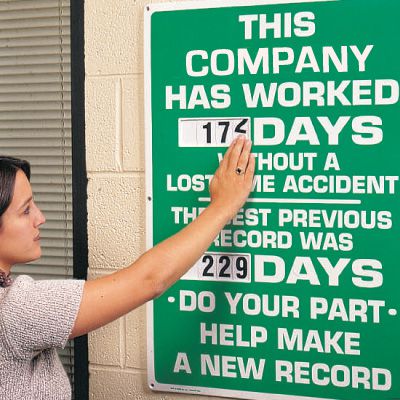 Days Without Accident Signs & Safety Scoreboards | Seton
