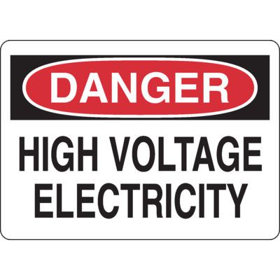 Danger High Voltage Signs | OSHA Compliant Safety Warnings | Emedco