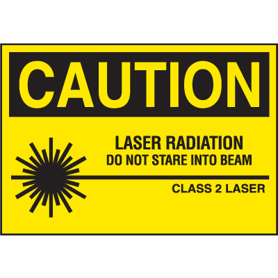 Caution - Lasewr Radiation Safety Labels | Seton Canada | Seton.ca
