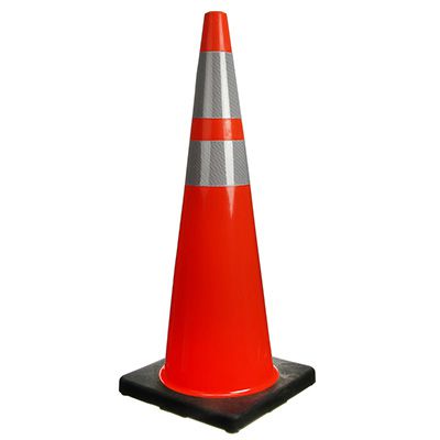 Reflective Striped Traffic Cones | Safety Cones.com | Emedco
