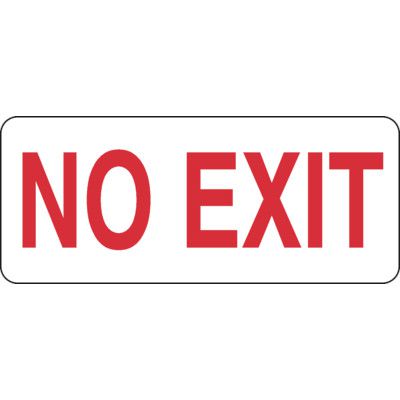 No Exit Safety Sign | Emedco