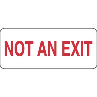 Not An Exit Signs | Seton