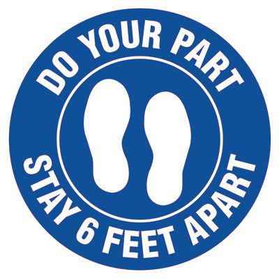 Floor Safety Signs - Watch Your 6 (Blue) | Seton Canada | Seton.ca