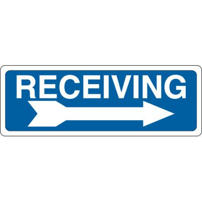 Receiving (Right Arrow) - Industrial Shipping and Receiving Signs ...