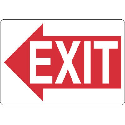 Left Arrow Exit Sign - Industrial Exit Signs | Seton