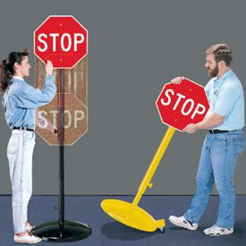 Telescopic Steel Stanchions - Post & Base|Seton Canada | Seton.ca