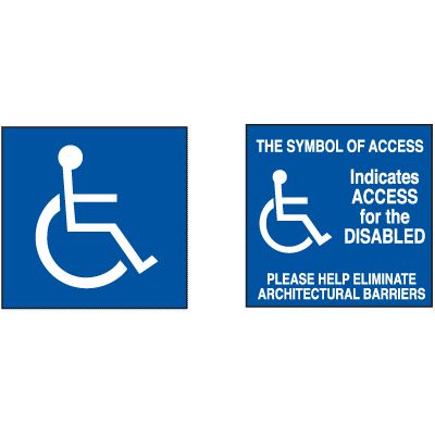 Access For The Disabled Decals | Seton