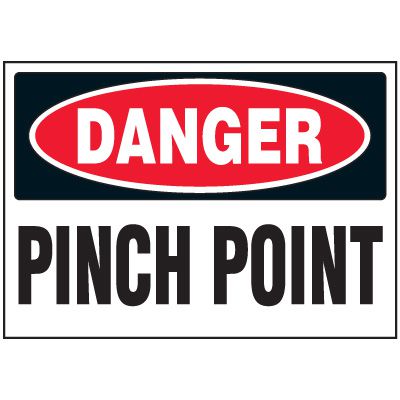 Danger Pinch Point Labels | Emedco