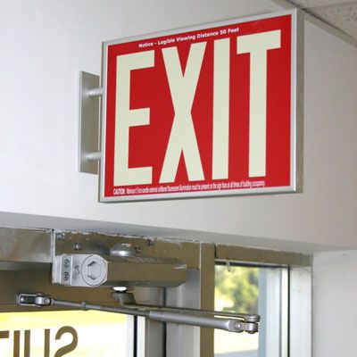 Photoluminescent Exit Sign Side Mounting Bracket | Seton