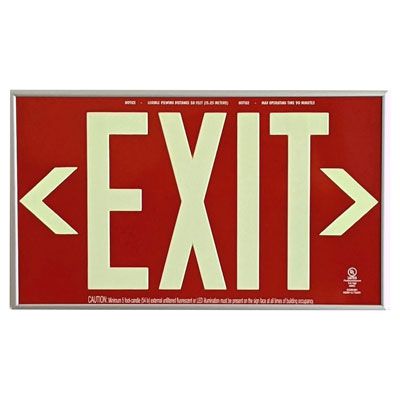 Photoluminescent Single-Sided EXIT Sign | Emedco