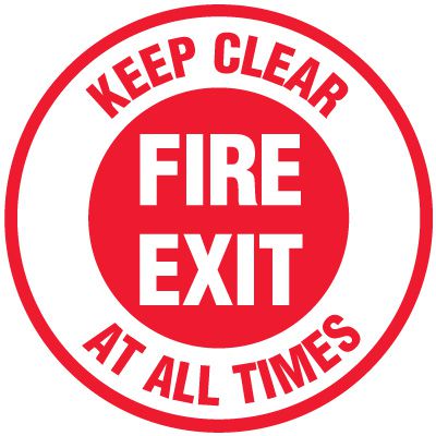 Anti-Slip Floor Markers-Fire Exit Keep Clear | Seton Canada | Seton.ca