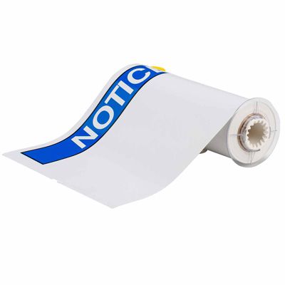 BBP®85 Series Label: Vinyl, ANSI NOTICE, Blue on White, 10 in H x 14 in ...