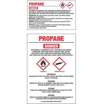 GHS Chemical Labels - Propane, GHS Labels | Emedco