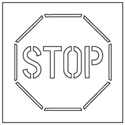 Stop Octagonal Sign Pavement Stencil | Emedco