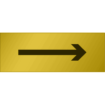 Brass & Aluminum Door Signs - Arrow | Emedco