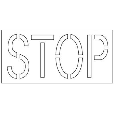 Stop Plastic Wording Stencil | Emedco