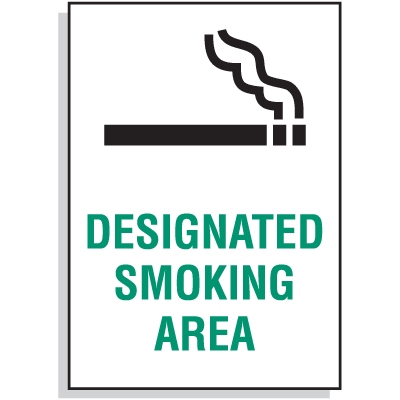 Designated Smoking Area Signs | Seton