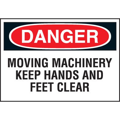 Moving Machinery Danger Labels@ Safety Labels | Seton Canada | Seton.ca