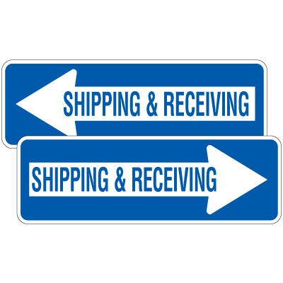 Directional Arrow Traffic Signs - Shipping & Receiving | Emedco