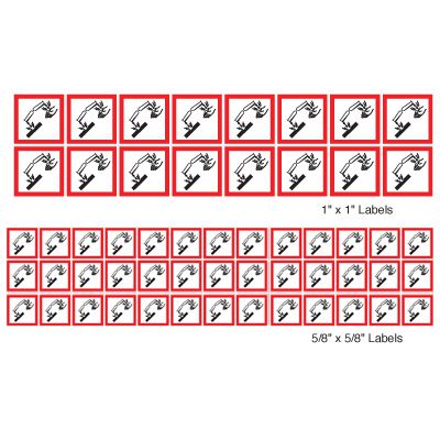 GHS Pictogram Label Sheets - Corrosive | Emedco