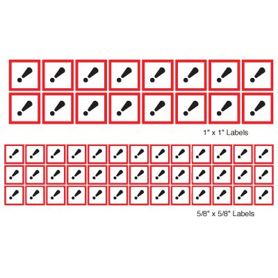 GHS Pictogram Label Sheets - Harmful/Irritant | Emedco