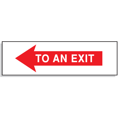 To An Exit with Left Facing Arrow- Directional Signs | Seton
