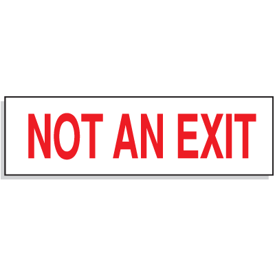 Not An Exit Signs | Seton
