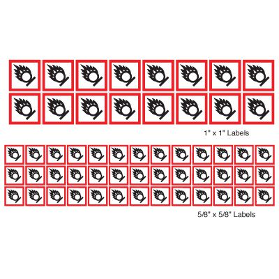 GHS Pictogram Labels Sheets - Oxidizing | Emedco