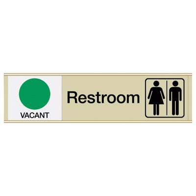 Restroom Vacant/Occupied - Engraved Restroom Sliders | Emedco