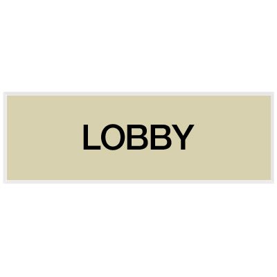 Lobby - Engraved Standard Worded Signs|Seton Canada | Seton.ca