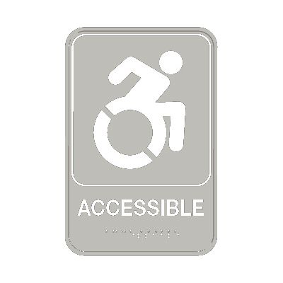 Accessible W/ Dynamic Accessibility - Graphic ADA Braille Tactile Signs ...