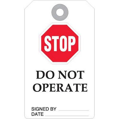 Accident Prevention Tags - Stop Do Not Operate | Emedco