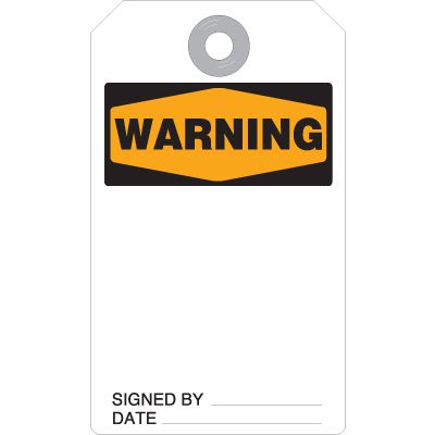 Warning Accident Prevention Tag | Seton