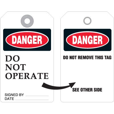 Danger Do Not Operate Accident Prevention Tag | Seton