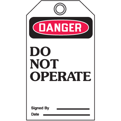 Accident Prevention Safety Tags - Danger | Emedco