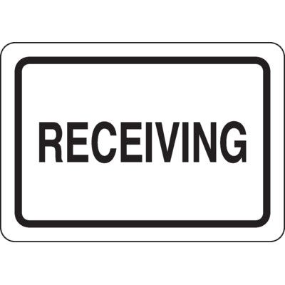 Shipping and Receiving Signs - Receiving | Seton