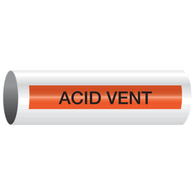 Acid Vent - Self-Adhesive Pipe Markers | Emedco
