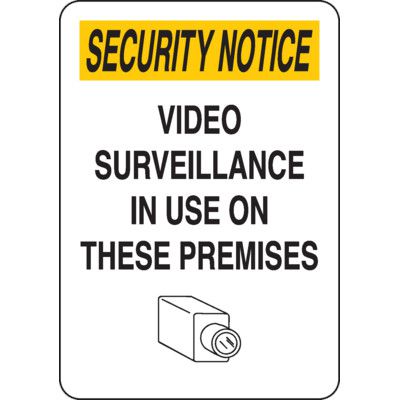 Surveillance Signs, Video Surveillance Signs | Seton