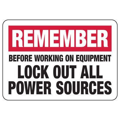 Lockout Tagout Signs: LOTO Safety Signs for OSHA Compliance | Seton