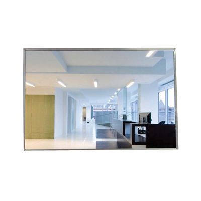 Acrylic Roundtangular Convex Mirror, Galvanized Steel Back | Seton