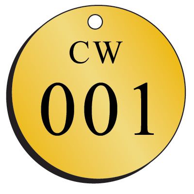 Standard Abbreviation Brass Valve Tags | Emedco